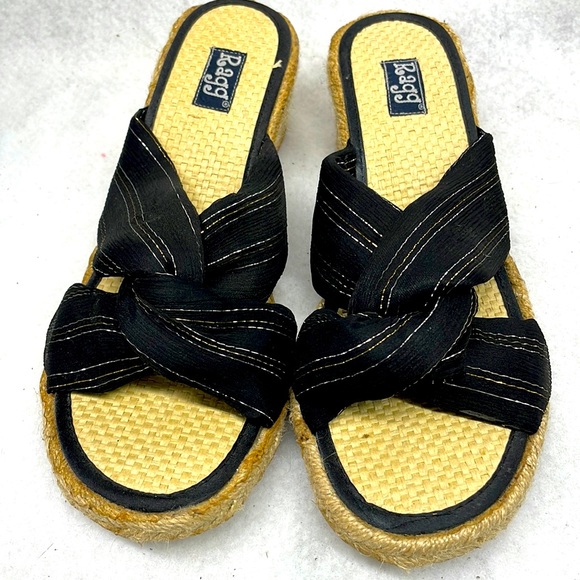 raggedy | Shoes | Raggedy New Wedge Heel Satin Strap Sandals Ladies Sz ...